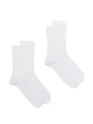 TOTEME Ribbed Crew Socks - White