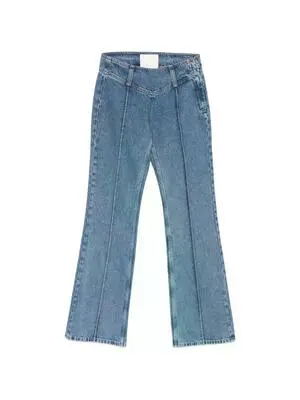 MOTHER The Pin Up Takeout Heel Seam-detail Jeans - Blue