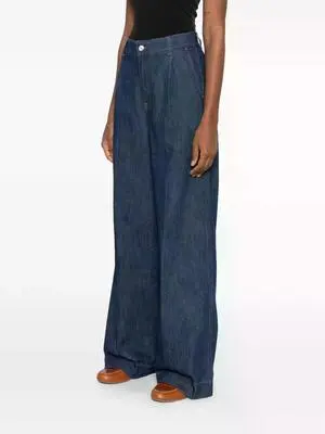 7 For All Mankind Pleated Wide-leg Jeans