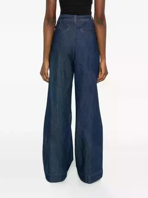 7 For All Mankind Pleated Wide-leg Jeans