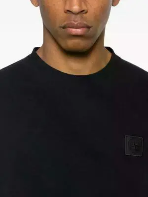 Stone Island Logo- Patch T-shirt - Black