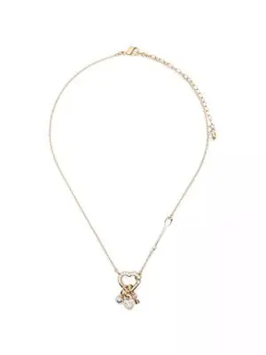 SWAROVSKI Heart Charm Pendant Necklace - Gold