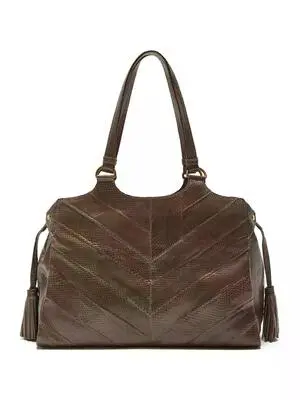 Malìparmi Tassel-detail Chevron Shoulder Bag