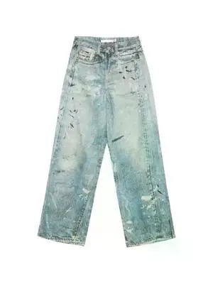 GESTUZ Printed Straight Leg Jeans