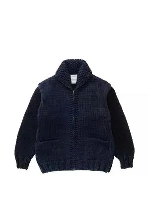 Visvim Zip Shawl-collar Cardigan - Blue