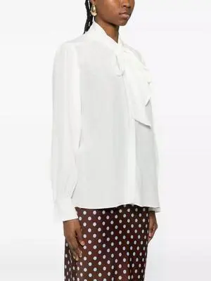 Alice + Olivia Thayer Tie Long-sleeve Blouse