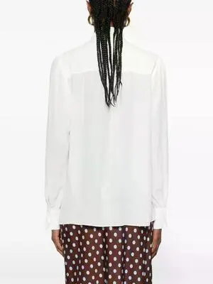Alice + Olivia Thayer Tie Long-sleeve Blouse