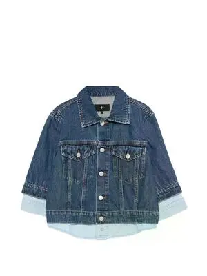 7 For All Mankind Trucker Button Layered Jacket