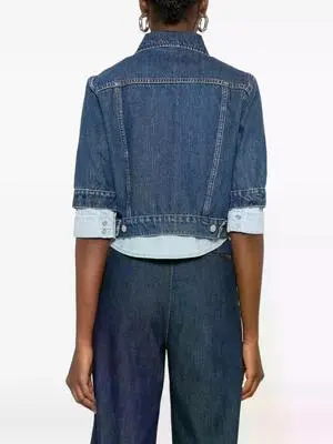 7 For All Mankind Trucker Button Layered Jacket
