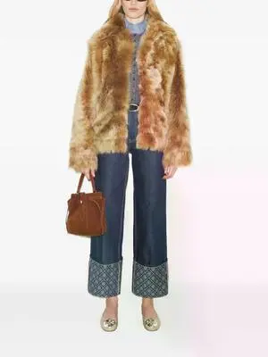 Tory Burch Shearling Jacket With Collar