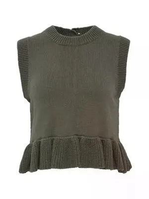 Cecilie Bahnsen Ruffled Knit Vest