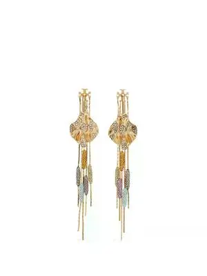 Tory Burch Runway Embellished Front-back Drop Earrings - Gold