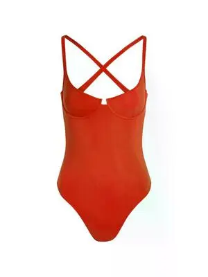 LIDO Ottantatre Crossover-strap Swimsuit - Orange
