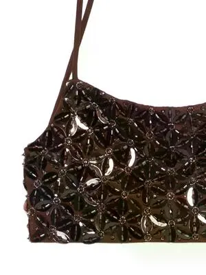P.a.r.o.s.h Beaded Spaghetti-strap Top