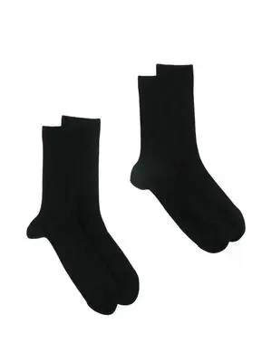 TOTEME Ribbed Crew Socks - Black