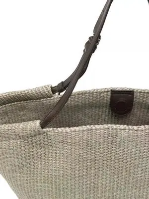 Brunello Cucinelli Woven Tote Bag - Green