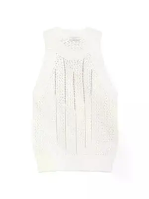 Peserico Open-knit Vest - White