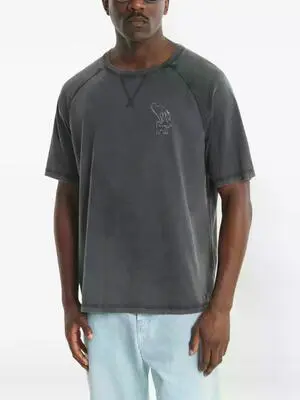 Maison Kitsuné Fountain Stamp-printed Faded T-shirt