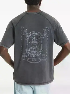 Maison Kitsuné Fountain Stamp-printed Faded T-shirt