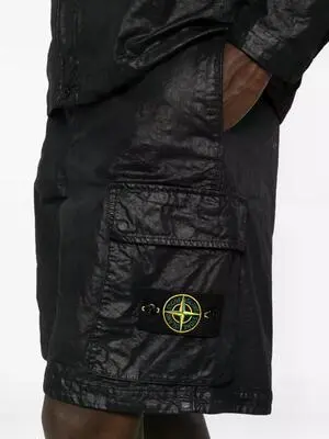 Stone Island Cargo Shorts - Black