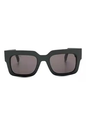 Etro Logo-plaque Square Sunglasses - Green