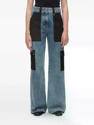 3.1 Phillip Lim Panelled Wide Leg Jeans