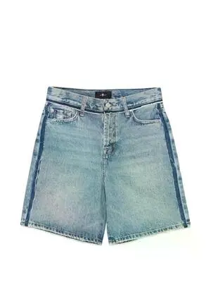 7 For All Mankind Striped Denim Shorts