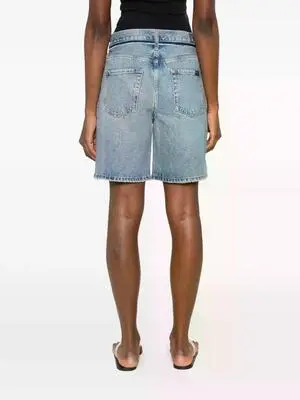 7 For All Mankind Striped Denim Shorts
