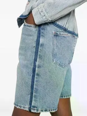7 For All Mankind Striped Denim Shorts