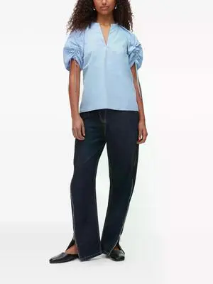 3.1 Phillip Lim Drawstring V-neck Top - Blue