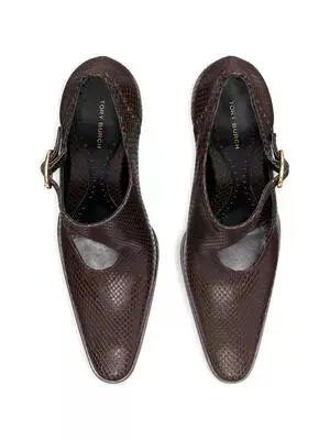 Tory Burch Twisted Heel Monk Strap Pumps