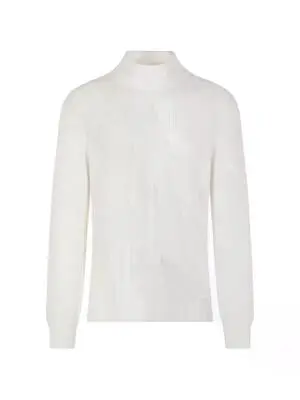 Brunello Cucinelli Rib Knit Mock-neck Sweater