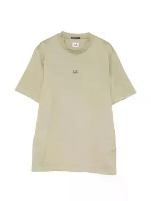 C.P. COMPANY Mercerized Jersey Short Sleeve T-shirt - Neutrals