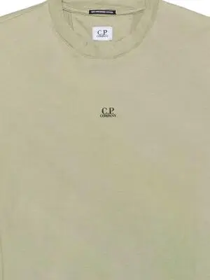 C.P. COMPANY Mercerized Jersey Short Sleeve T-shirt - Neutrals