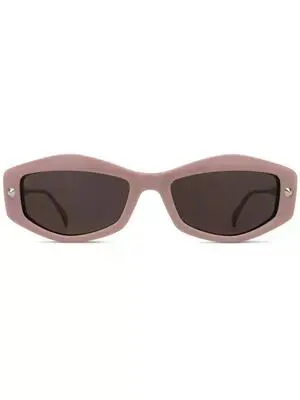 Alexander McQueen Geometric-frame Sunglasses - Pink