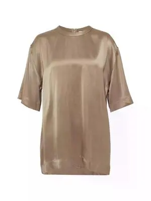 TOTEME Satin T-shirt - Neutrals