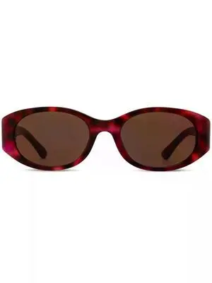 Balenciaga Oval-frame Sunglasses - Red