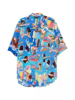 Balenciaga Sweet Treat Short-sleeves Shirt - Blue