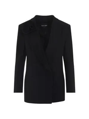 Giorgio Armani Flower Detail Double-breasted Blazer