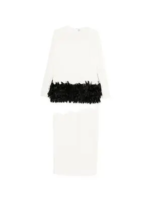 TOTEME Petal-detail Maxi Dress - White