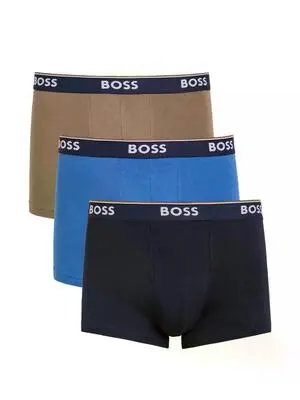 BOSS Logo-waistband Boxers (set Of Three) Blue