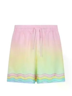 Casablanca Ombre Silk Shorts - Pink