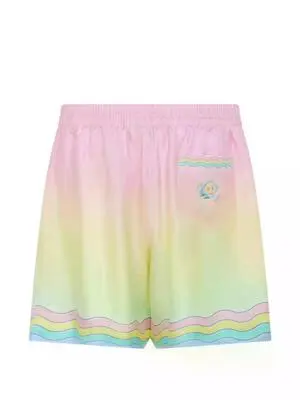 Casablanca Ombre Silk Shorts - Pink
