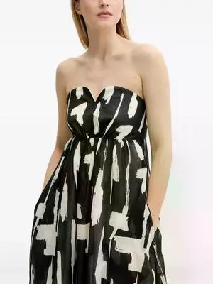MMC STUDIO Abstract Print Sweetheart-neck Gown