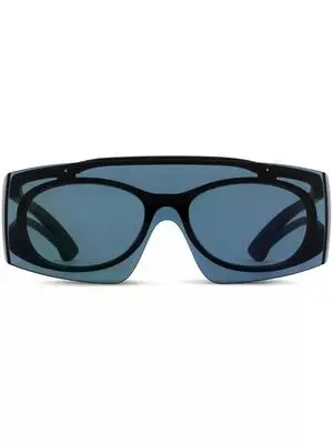 Alexander McQueen Logo-print Oversized Sunglasses - Black