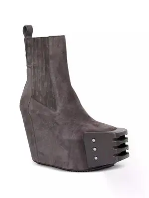 Rick Owens Beatle Grilled Wedged Boots
