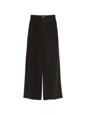 JOSEPH Nour Twill Satin Trousers - Brown