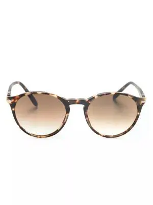 Persol Tortoiseshell-effect Round-frame Sunglasses - Grey