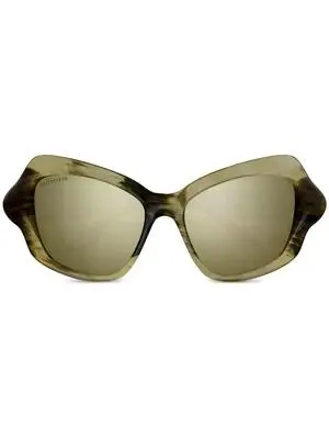 Balenciaga Wrap D-frame Sunglasses - Brown