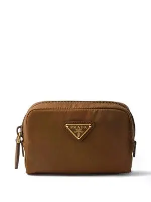 Prada Zip Logo Micro Makeup Bag